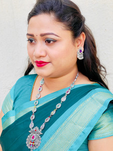 KATELYN PRODUCTS Zinc Silver Silver Jewellery Set Price in India - Buy ...