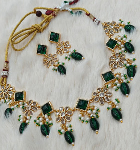Dado sutho Brass Gold-plated Green Jewellery Set Price in India - Buy ...