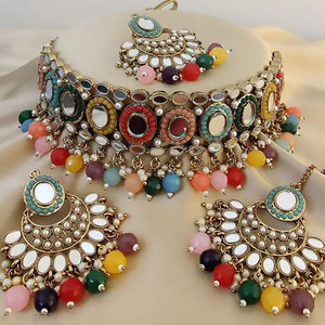 bwon Alloy Gold-plated Multicolor Jewellery Set Price in India - Buy ...