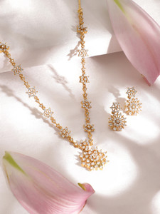 RUBANS Brass Gold-plated Gold Jewellery Set Price in India - Buy RUBANS ...