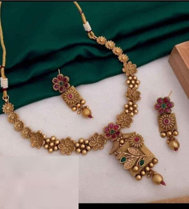 Manath Copper Gold Jewellery Set Price in India - Buy Manath Copper ...