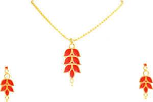 balaji gold Copper Gold-plated Red Jewellery Set Price in India - Buy ...