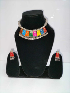 Shilpa Oxidised Silver Silver Jewellery Set Price in India - Buy Shilpa ...