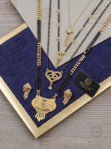 brado jewellery Brass Gold-plated Gold, Black Jewellery Set Price in ...