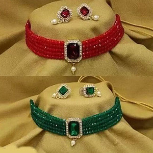 SHRISHTI FASHION Alloy Gold-plated Multicolor Jewellery Set Price in ...