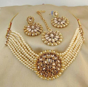 Arbuda Maa Immitation Alloy Gold-plated Red Jewellery Set Price in ...