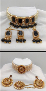 RPJEWEL Alloy Gold-plated Beige Jewellery Set Price in India - Buy ...