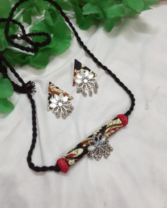 Neha Collection Fabric Multicolor Jewellery Set Price in India - Buy ...