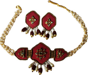mrquee Crystal Maroon Jewellery Set Price in India - Buy mrquee Crystal ...