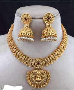 SSC SHREE SUNDHA CREATION Copper Gold-plated Multicolor Jewellery Set ...