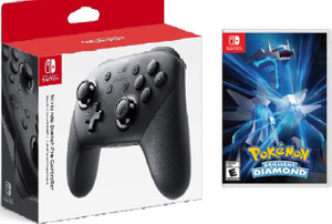 NINTENDO Pokemon Brilliant DiamondNintendo Switch Pro Controller(Black ...