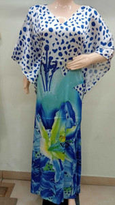 pjfoodcraft Floral Print Pure Silk Women Kaftan - Buy pjfoodcraft ...