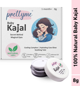 Prettyme Baby Kajal | 100% Natural & Organic | Tulsi, Camphor, Cow Ghee ...