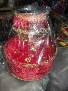 Flipkart.com | giftsrus Jaago Matki Gharoli Red Velvet Lota Punjabi ...