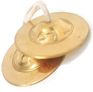 Vaasu online 3 inch Gold polished Taal/ Manjira/ Manjeera/Handtaal ...