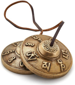 The Healing Store brass tingsha bell manjeera for meditation om mani ...