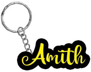 SY Gifts Amith Name Black Yellow Name Keychain Key Chain Price in India ...