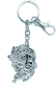JELECTRICALS Lord Krishna Face Peacock Flute Dual Sided Keychain for ...