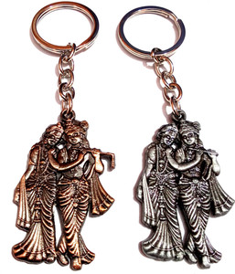 MISMIL Radha Krishna keychain Radha Krishna design double side keyring ...