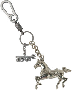 SHOKY LOOKS Running Horse Key Chain Symbol for Good Luck With Mahadev ...