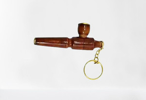 GORANSHI HANDICRAFTS Wooden Handmade Antique Smoking Pipe Keychain Set ...