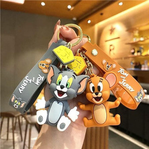 posxo 3D Cute Tom and Jerry Keychain For Girls and Boys (Pack of 2) Key ...