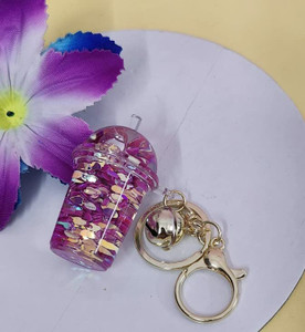 Tera13 Water Glitter Keychain For Kids Keyring For Kids Sipper Shape ...