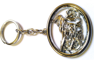 BAJAJ logo keychains metal silver colour Key Chain Price in India - Buy ...