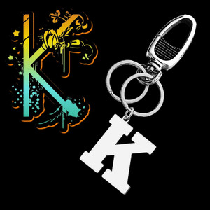 Shiv Jagdamba A to Z Alphabet Key Rings Stainless Steel Letter Charm ...