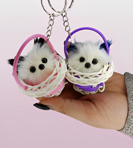 MDNDECOR CUTE CAT KEYCHAIN PINK AND PURPLE COLOR PACK OF 2 Key Chain ...