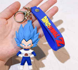 HappierYou Dragon Ball Z Vegeta Character Keychain with Strap, Blue ...