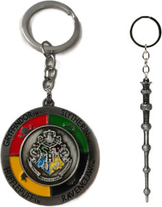 Mistazzo Harry Potter House Crest Revolving Metal Keychain & Dumbledore ...