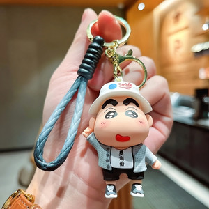 Tiny Tim Cute Shinchan Formal Silicone 3D Key Chain with Charm & Metal ...