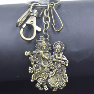 AFH Lord Radha Krishna Bronze Lobster Claw Charm Religious Keychain for ...