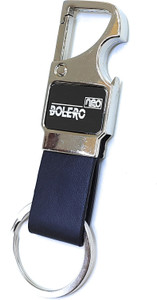 Jdp Novelty Metal Leather Opner Keychain for Bolero Car. Black Colour ...