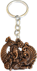 MISMIL Lord Ganesh or Ganpati or Ganesha sitting on peacock copper ...