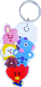 KARBD BT21 BTS K Pop Band Characters Rubber Key Ring Animated Cartoon ...