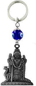 AFH South Indian Lord Murugan Kartikeya Grey Evil Eye Key Chain for Men ...