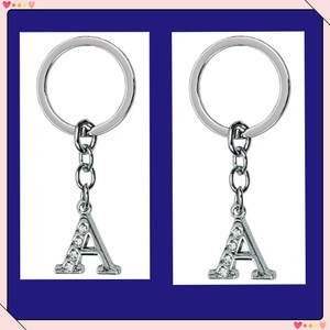 ROYALHUB Alphabet a letter double key chain for friends office birthday ...