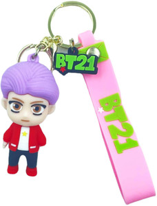 Shopeekendar BTS BT21 Rm Character Silicon Rubber 3D Keychain with ...