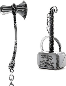 VIRTUAL Thor Hammer Marvel Avengers Superhero Metal Ring Key Chain Key ...