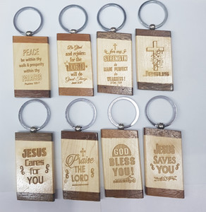 BLESSINGS Set Of 8 Wood Bible Key Chain Price in India - Buy BLESSINGS ...