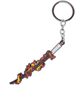 Daiyamondo Red Fire One sided Rengoku's Blazing Metal Sword Keychain ...