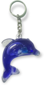 Unick Handicraft Blue colour dolphin design decorative keychain Key ...