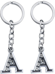 Newview Stylish Letter A Simple Alphabet Key Ring Key Chain Key Chain ...