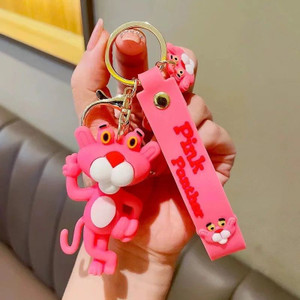 Mubco Pink Panther 3D Keychain | Strap Charm & Hook | PVC Cartoon Model ...