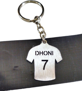 HappierYou Dhoni cricket jersey metal Keychain | MS Dhoni Keychain ...