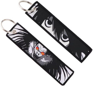 Funfob Anime Keychain Embroidered Key Tags Material (death note) Key ...