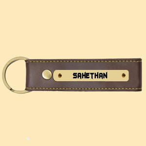 SY Gifts Sahethan Name Brown Artificial Leather Keychain Key Chain ...
