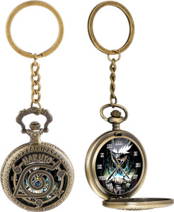 GT Gala Time Antique Pocket-Watch Anime Kakashi Print Dial Metallic Car ...